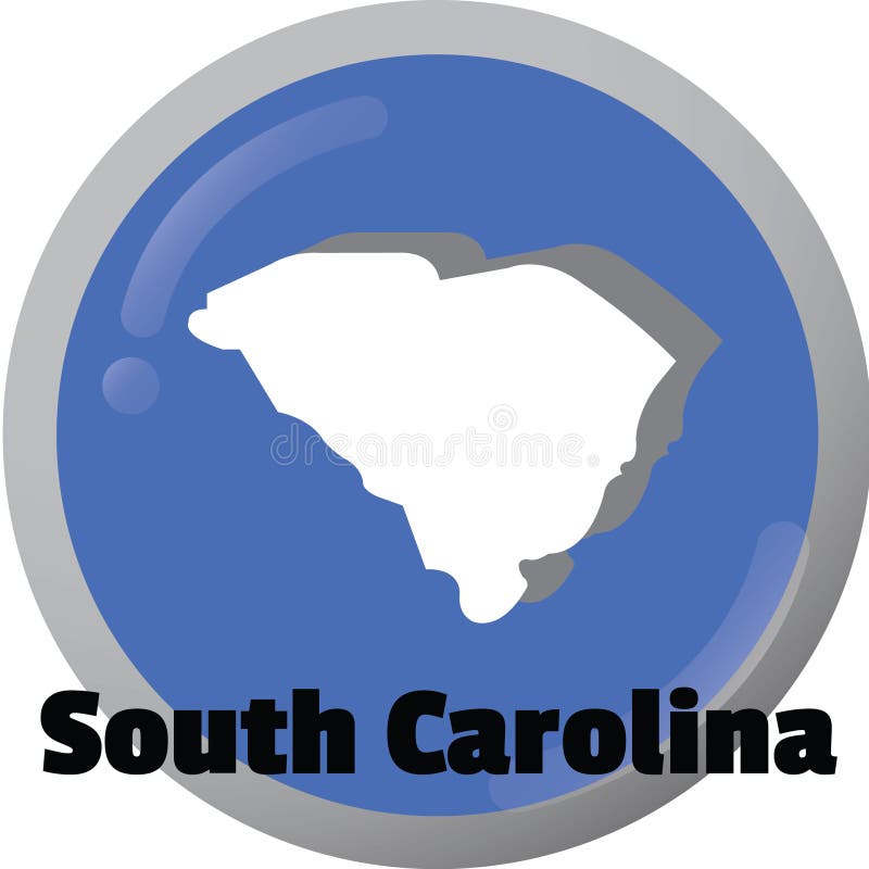 South Carolina State Map. Vector Illustration Decorative Design Stock ...