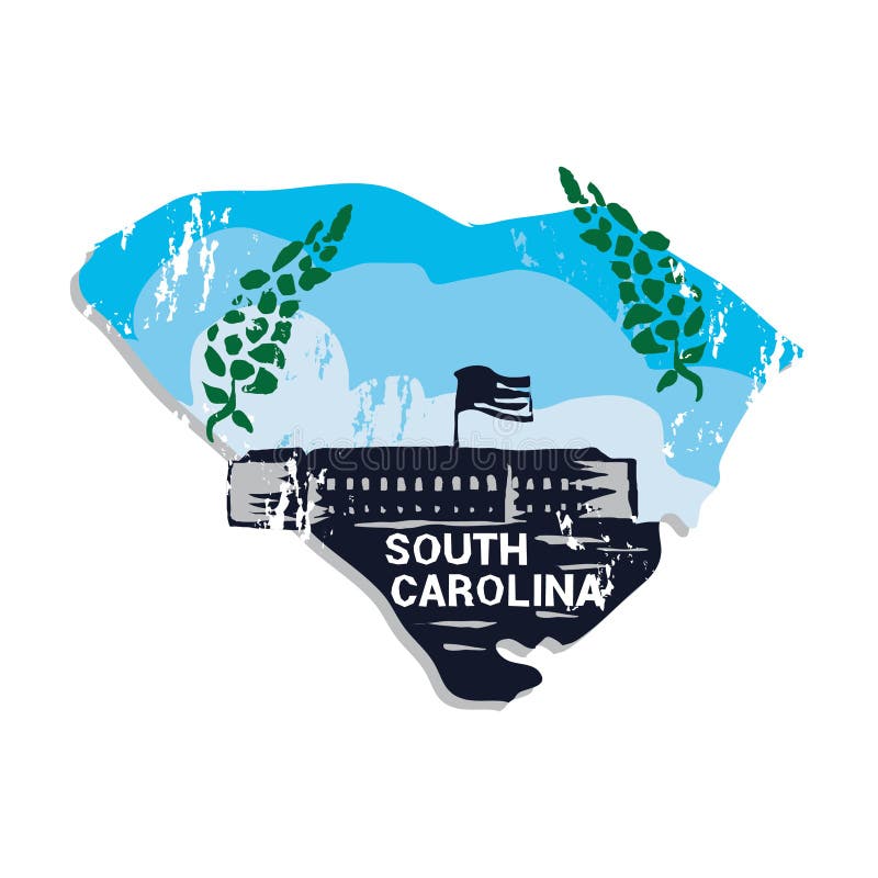South Carolina State. Vector Illustration Decorative Design Stock ...