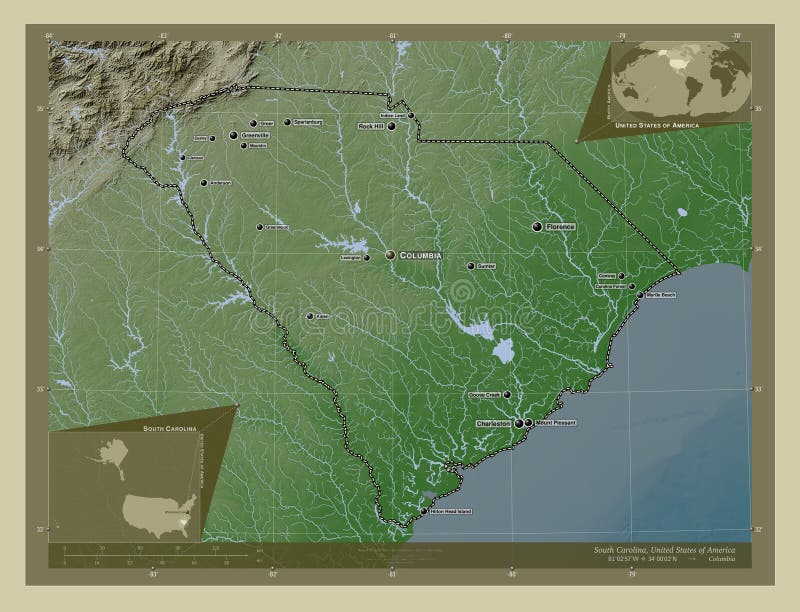 South Carolina, United States of America. Wiki. Labelled Points Stock ... South Carolina, United States of America. Wiki. Labelled Points Stock ...