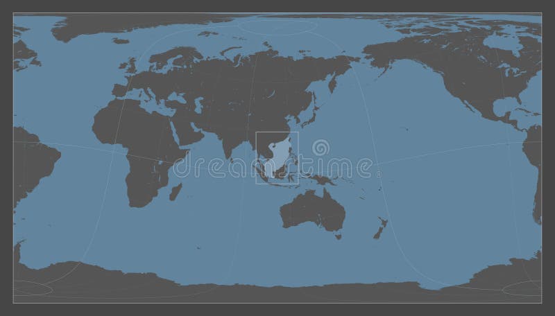 South China Sea, Excluding Sub-basins on the World Map. Solid Stock ...