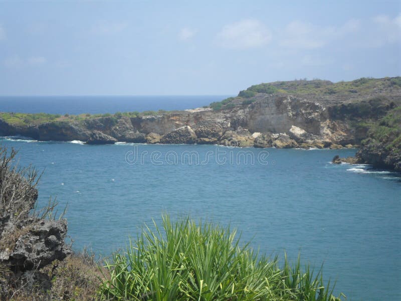 The South Coastal Line of Java, Baron Beach. Stock Image - Image of ...