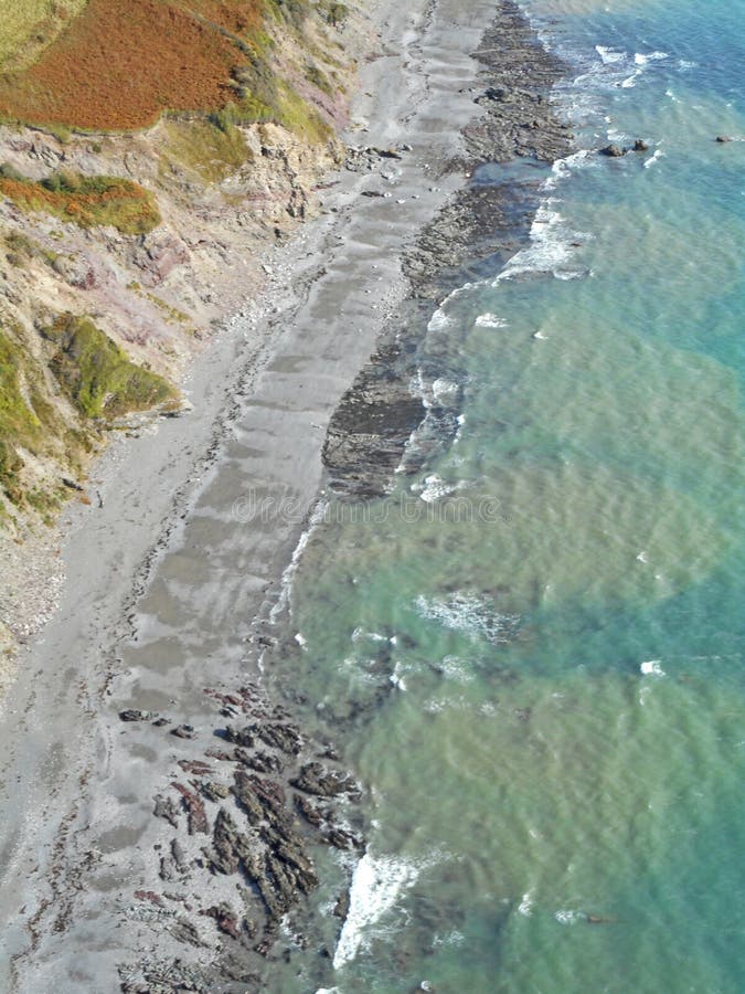 South Cornwall Coast from Above Stock Image - Image of weather, travel ...