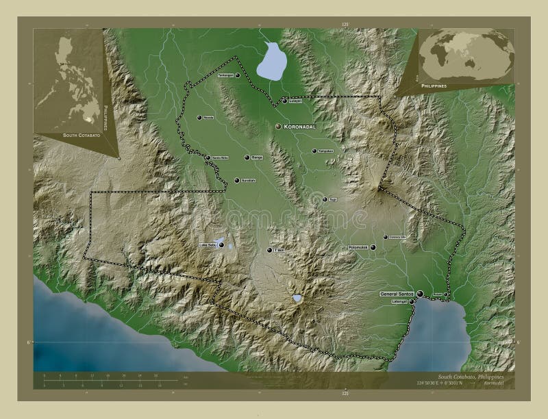 South Cotabato, Philippines. Wiki. Labelled Points of Cities Stock ...