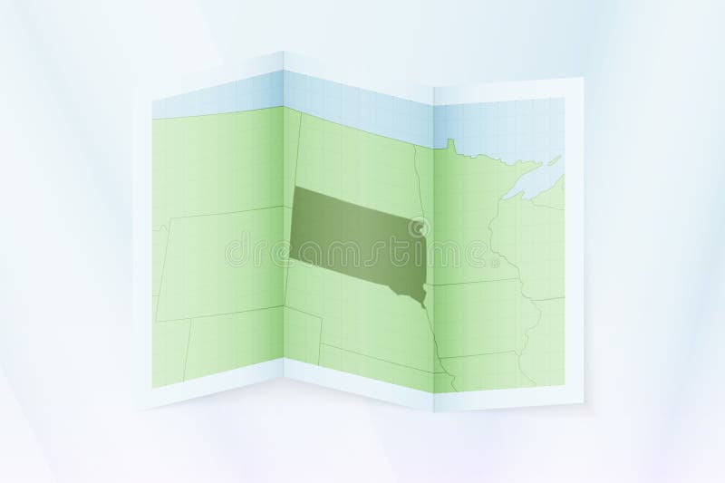 South Dakota Map, Stylish Location Icon with South Dakota Map and Flag ...