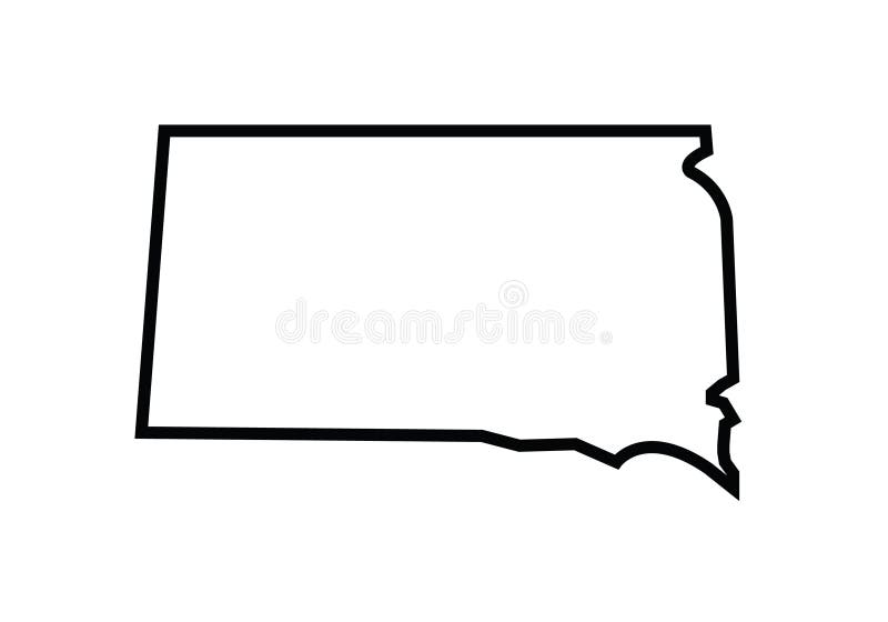South Dakota Outline Map State Shape Stock Vector - Illustration of ... South Dakota Outline Map State Shape Stock Vector - Illustration of ...