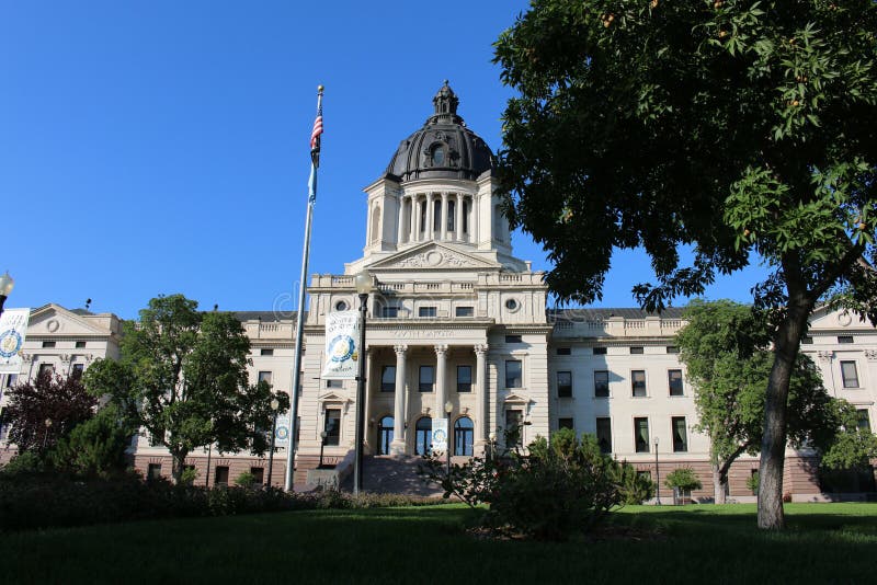 South Dakota State Capitol Building Stock Photo - Image of dakota, tree ...