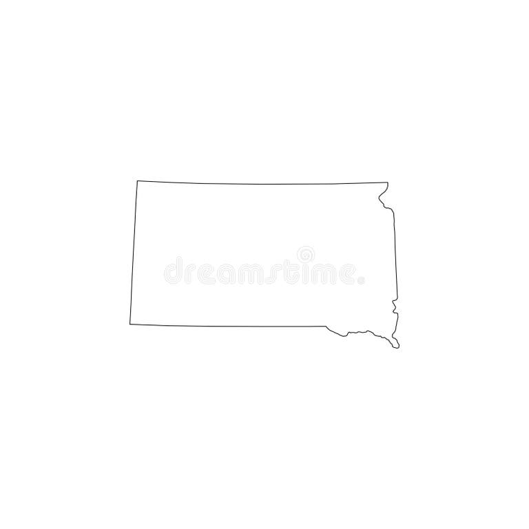 Dakota Us State Blank Vector Map Stock Illustrations – 99 Dakota Us ...