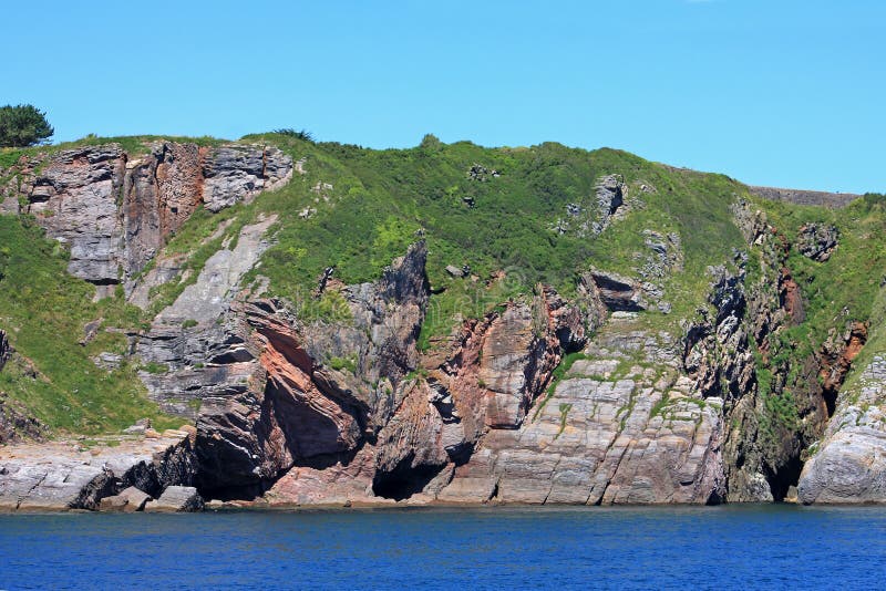 South Devon coast stock photo. Image of fault, rocks - 41678696