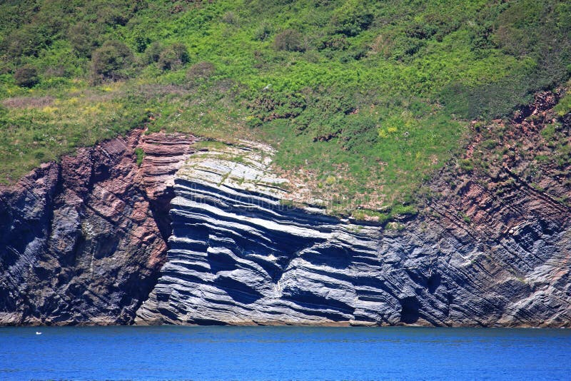 South Devon coast stock photo. Image of cliffs, rock - 42000764