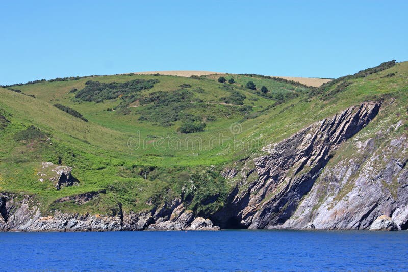 South Devon coast stock photo. Image of volcanic, rocks - 43832932