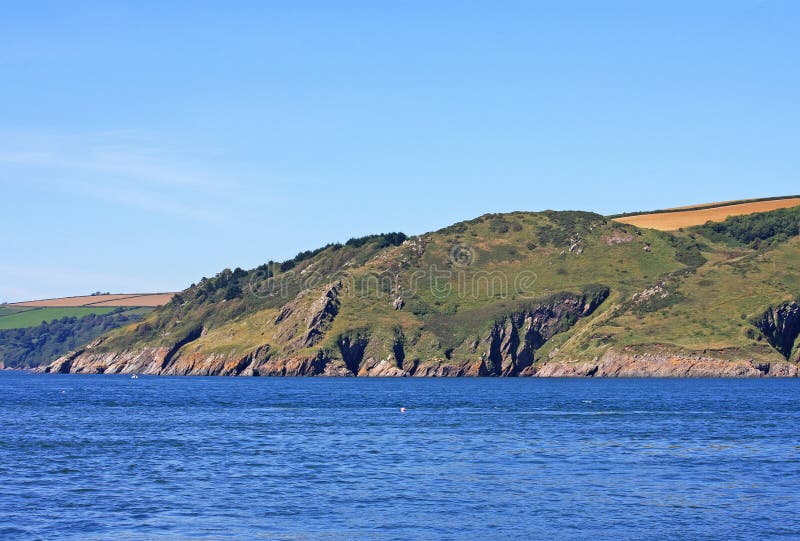 South Devon coast stock photo. Image of cave, ocean, head - 43945506