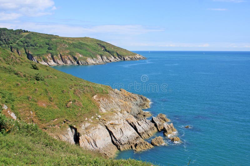 South Devon Coast stock photo. Image of coastline, walls - 99089820