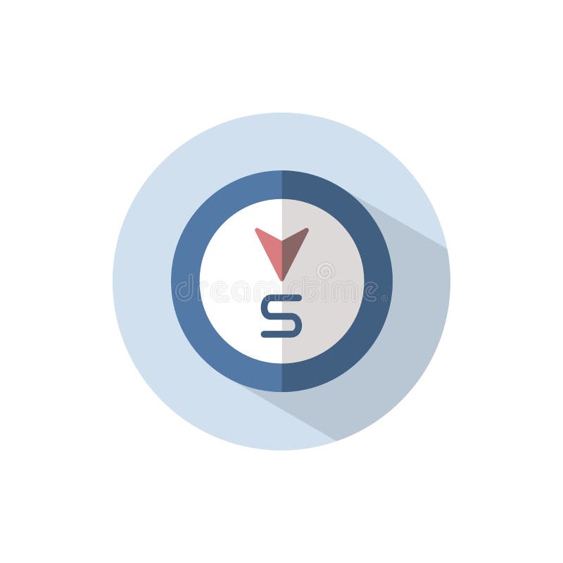 South Direction Compass Icon. Stock Vector - Illustration of isolated ...