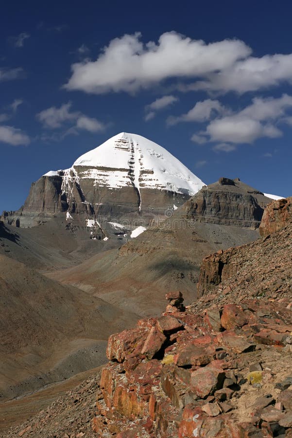 The South Face of Sacred Mount Kailash. Stock Image - Image of ...