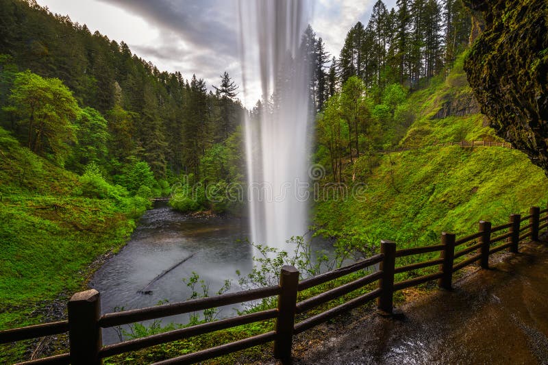 South Falls in Silver Falls State Park, Oregon Stock Photo - Image of ...