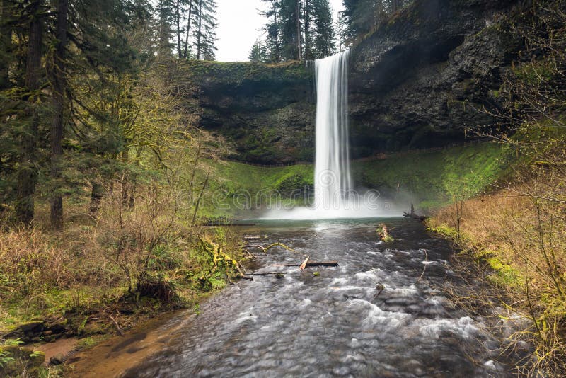 South Falls at spring stock image. Image of spring, season - 68949457