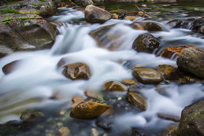 South Fork Snoqualmie River Flowing Stream with Slow Shutter Stock ...