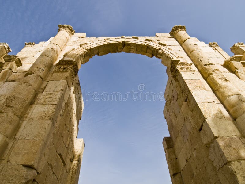 South Gate, Jerash stock photo. Image of arabic, roman - 4480068