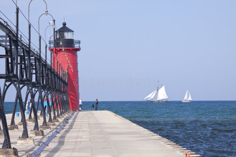 South Haven Lighthouse stock photo. Image of michigan - 47936786