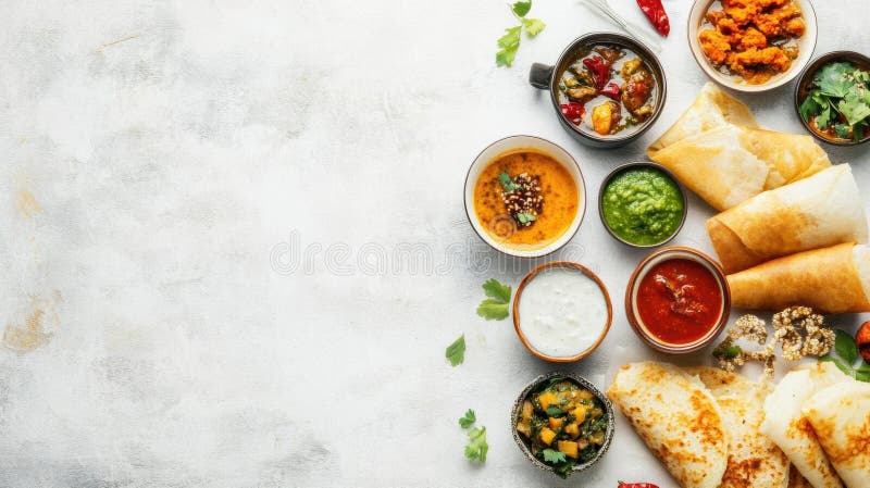 South Indian Cuisine, a Feast of Flavors and Textures Stock Photo ...