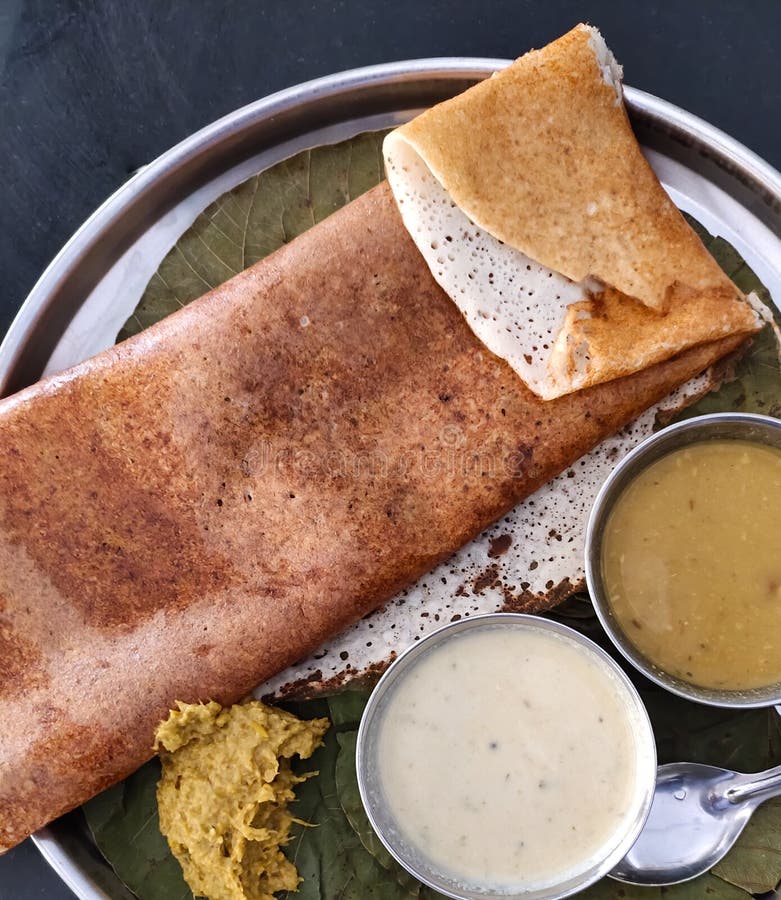 South Indian Dish on Stainless Steel Plate Stock Photo - Image of asia ...