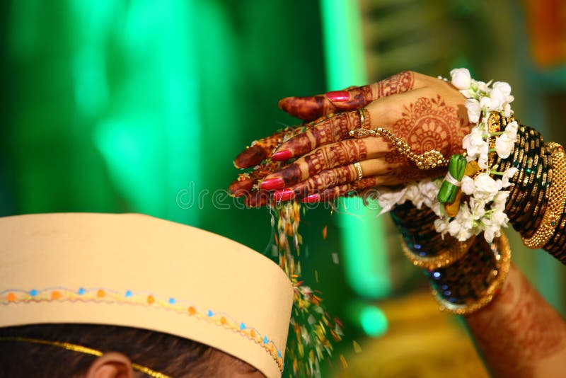 South Indian Marriage Ritual. Vidhi Photoshoots. Stock Photo - Image of ...