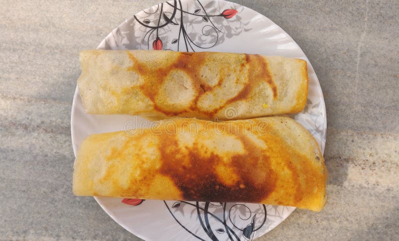 South Indian Snack Dosa. Top View Stock Photo - Image of vegetable ...