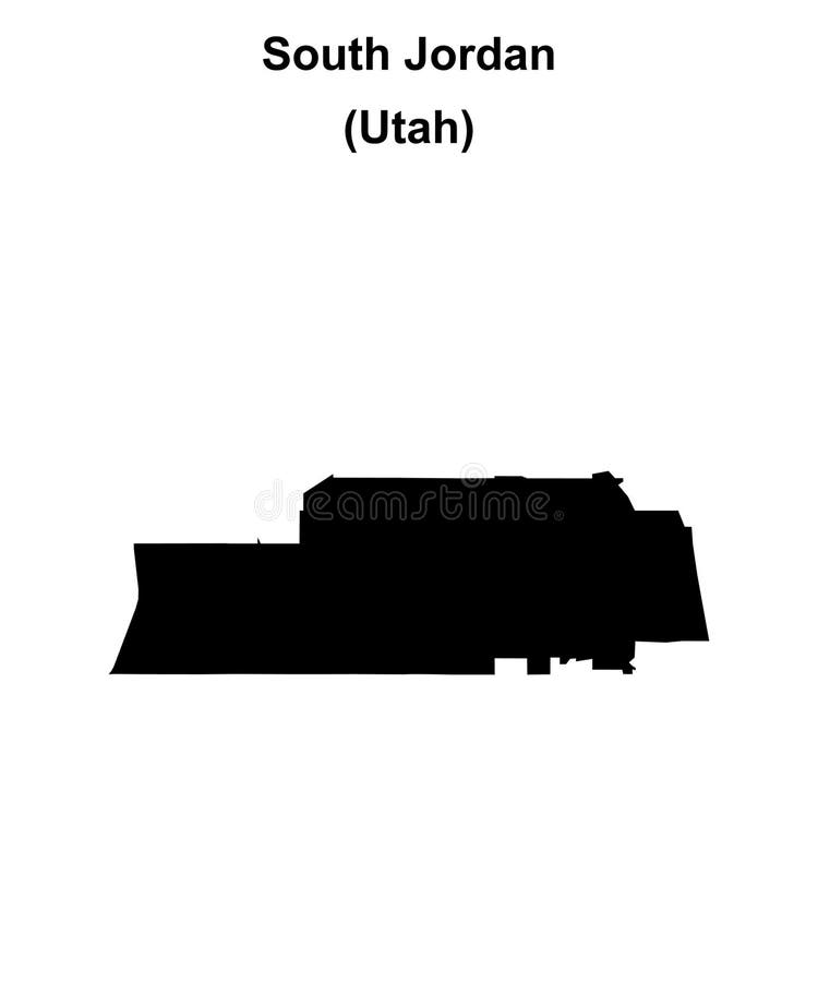 South Jordan outline map stock illustration. Illustration of outline ...