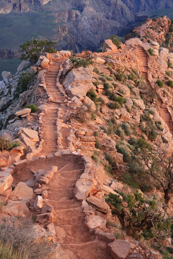 South Kaibab Trail steps stock image. Image of ridge - 13976833
