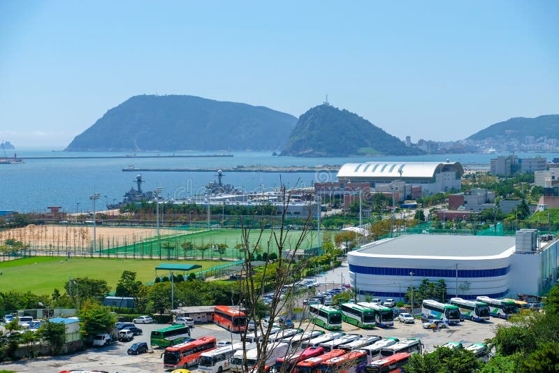 View of Busan Naval Base in Busan City, South Korea. Editorial ...