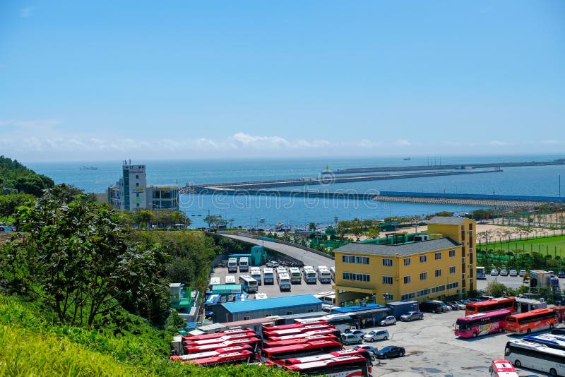 View of Busan Naval Base in Busan City, South Korea. Editorial Image ...