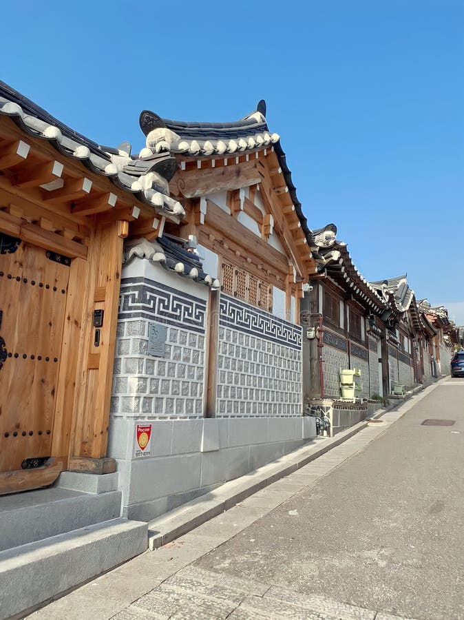 South Korea Bukchon Hanok Village Stock Photo - Image of hanok, village ...
