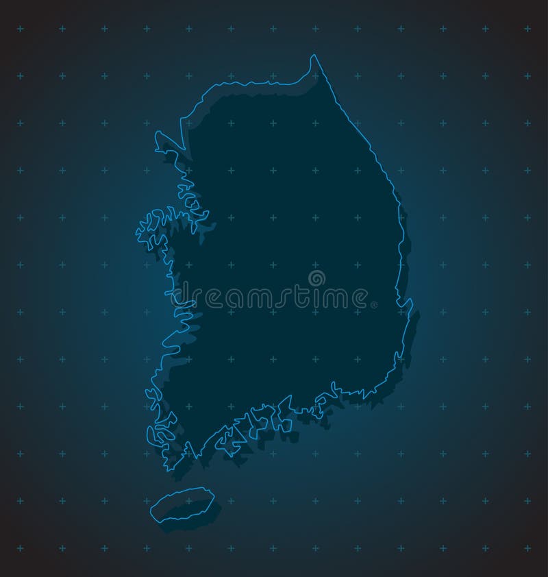 Vector Map South Korea Country Province Template Stock Vector ...