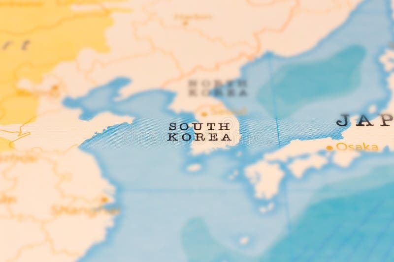 world map south korea