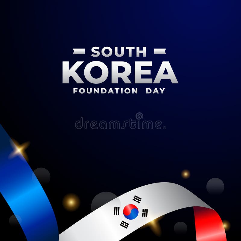 South Korea Foundation Day Design Illustration Collection Stock ...