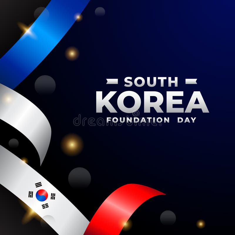 South Korea Foundation Day Design Illustration Collection Stock ...