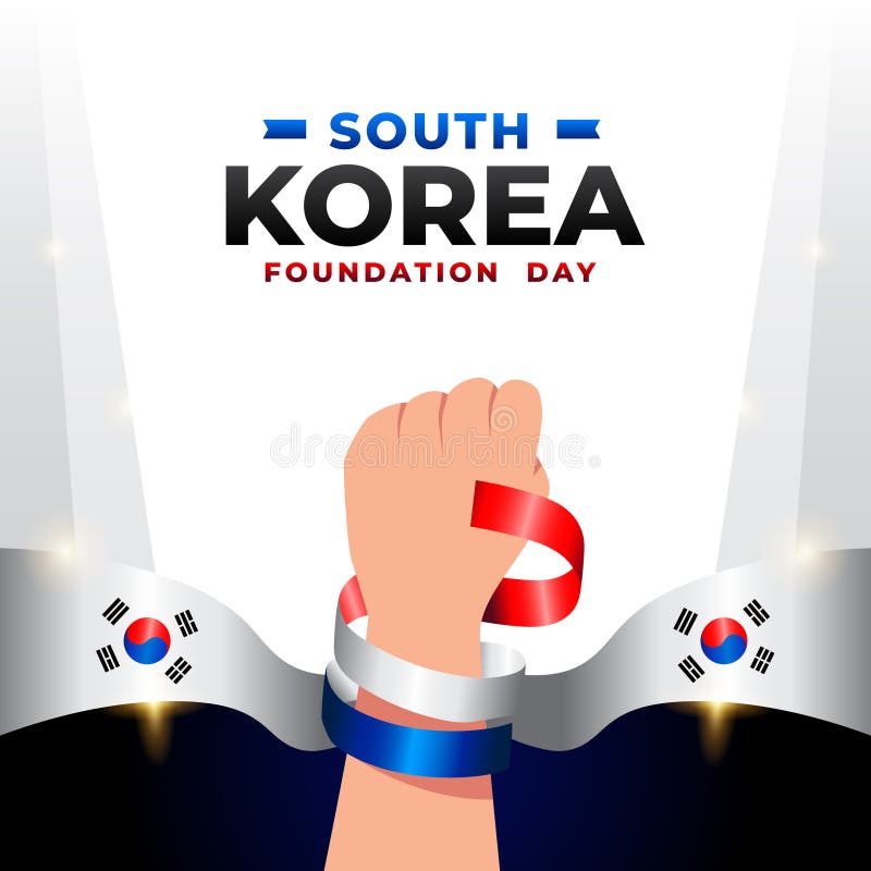 South Korea Foundation Day Design Illustration Collection Stock ...