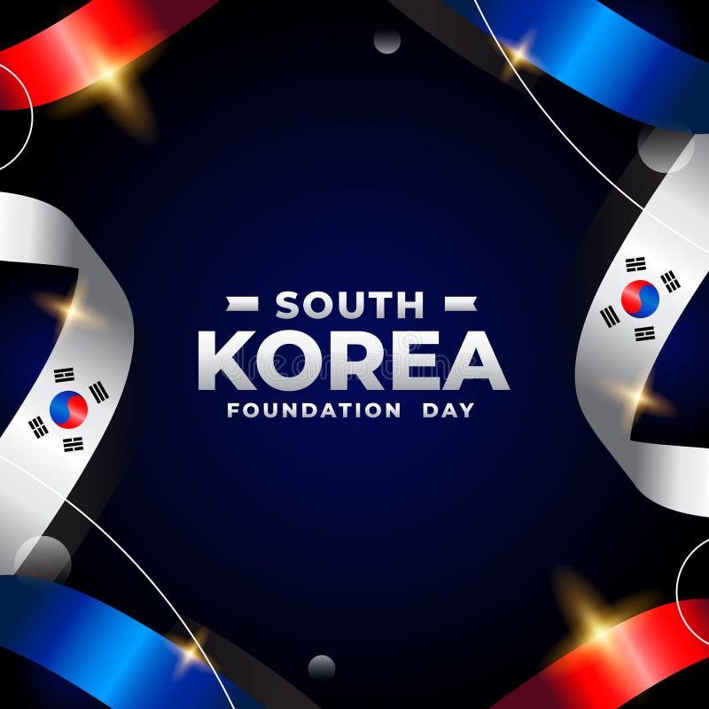 South Korea Foundation Day Design Illustration Collection Stock Illustration - Illustration of ...