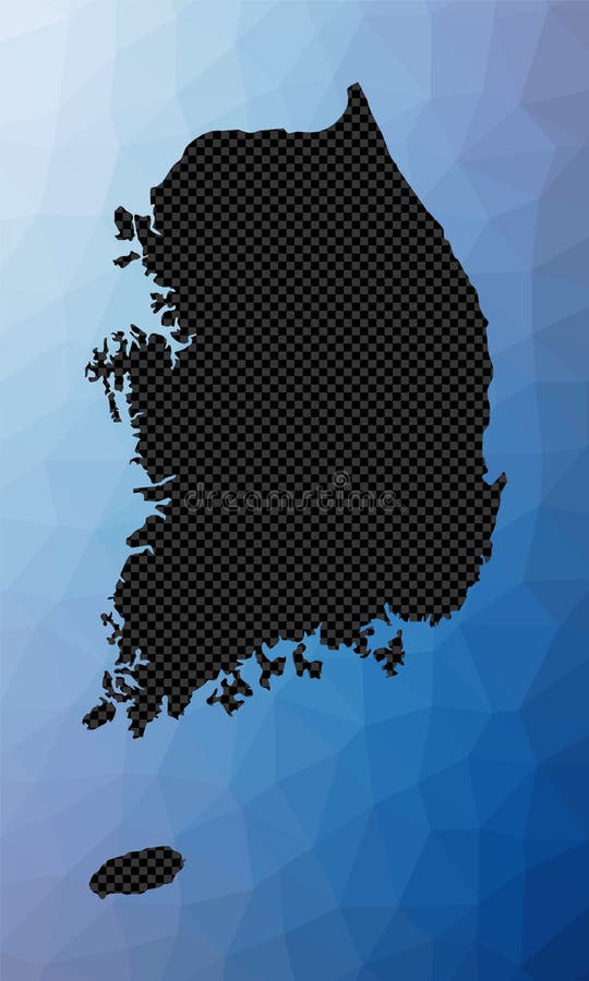 South Korea geometric map. stock vector. Illustration of diamond ...