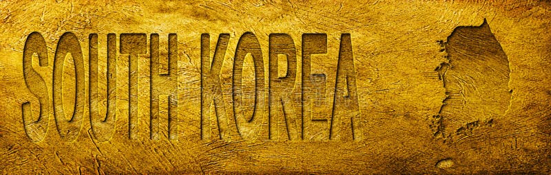 South Korea Grunge Gold Texture Stock Illustration - Illustration of ...