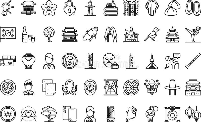 South Korea Icons High-Quality Vector Icons Collection with Editable ...