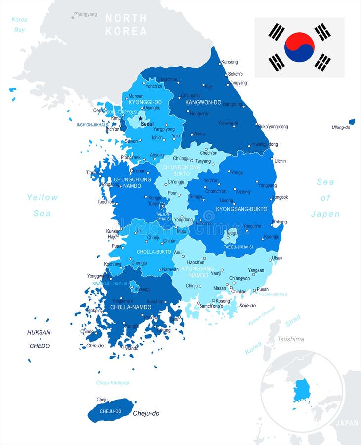 Korean Peninsula Map For Powerpoint