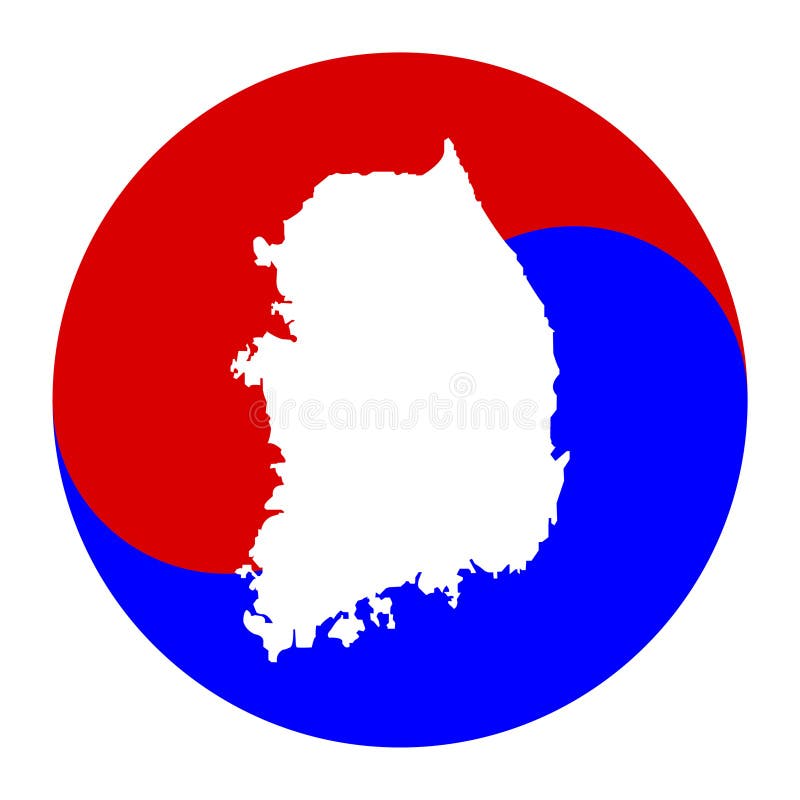 South Korea Map Icon Vector Stock Illustration - Illustration of island ...