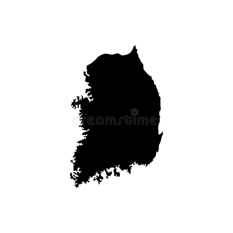 South Korea Map on a White Background Eps Ten Stock Illustration ...