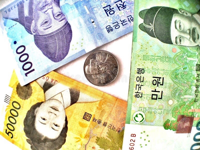 South Korea Money, Won Currency Stock Image - Image of south, money ...