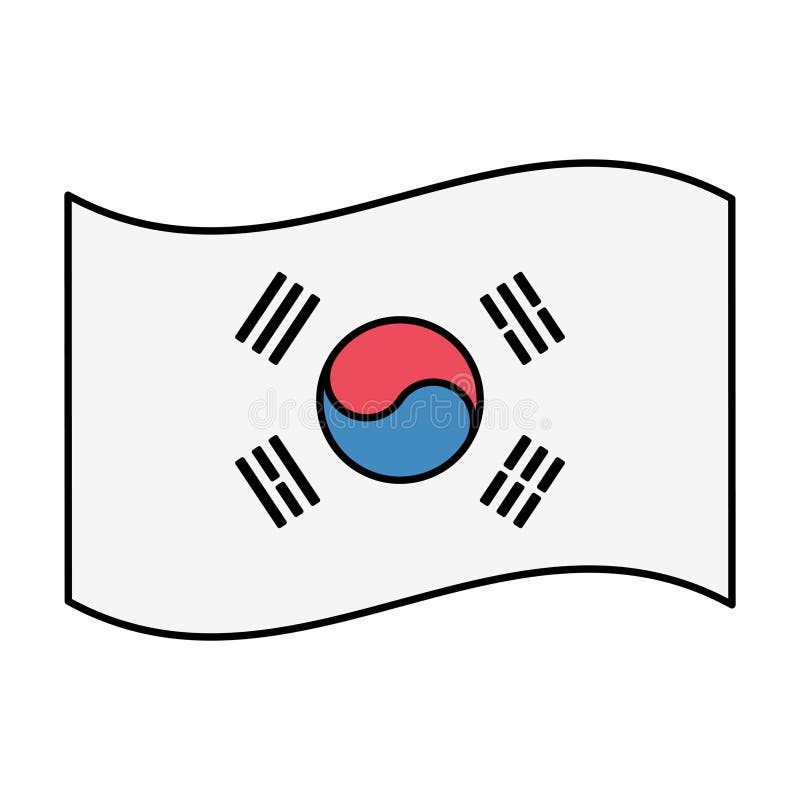 South Korean Flag Vector Icon Element Illustration Stock Vector ...