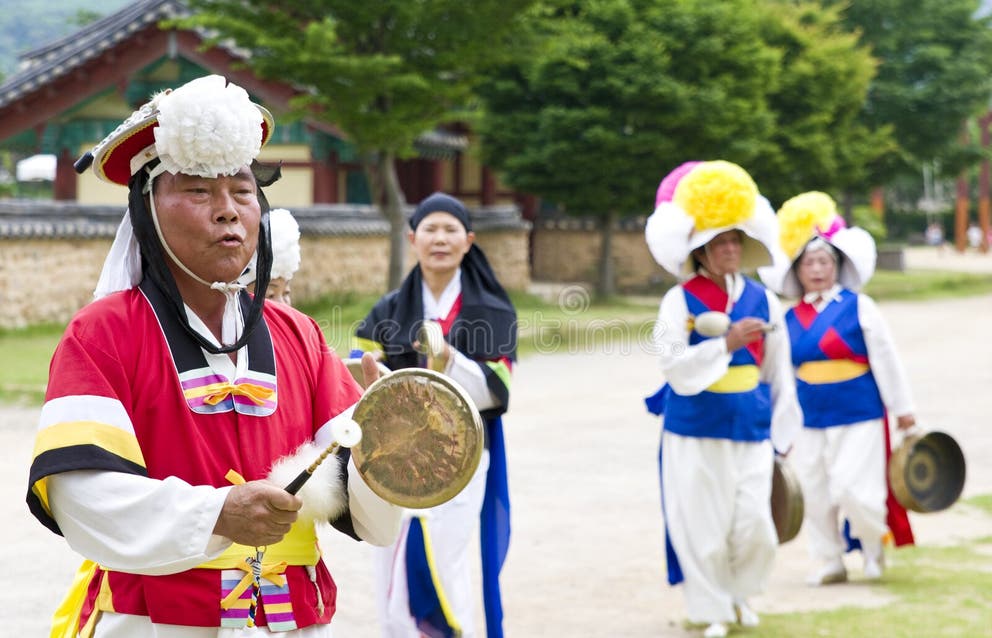 South Korean folklore editorial stock photo. Image of dance - 14717513
