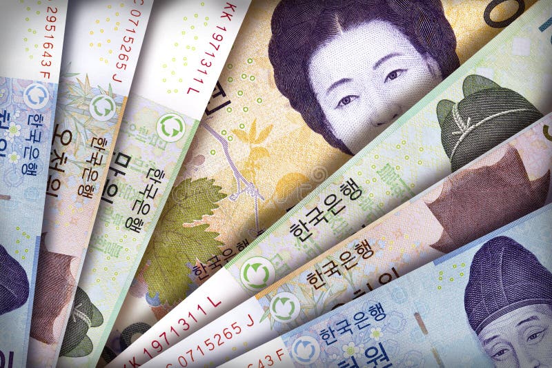 South Korean Won Background Stock Photo - Image of country, earnings ...