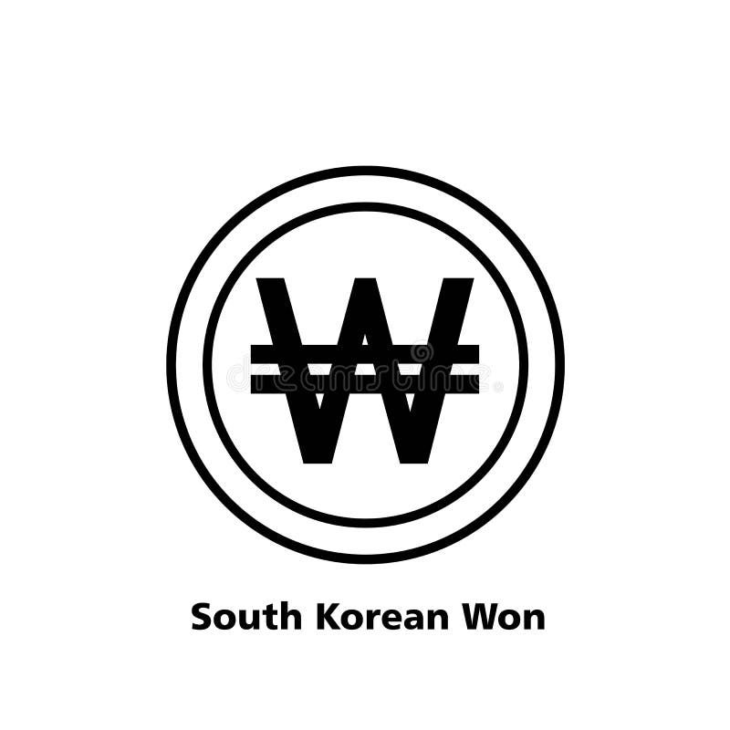 Korean won icon stock illustration. Illustration of chat - 124920433
