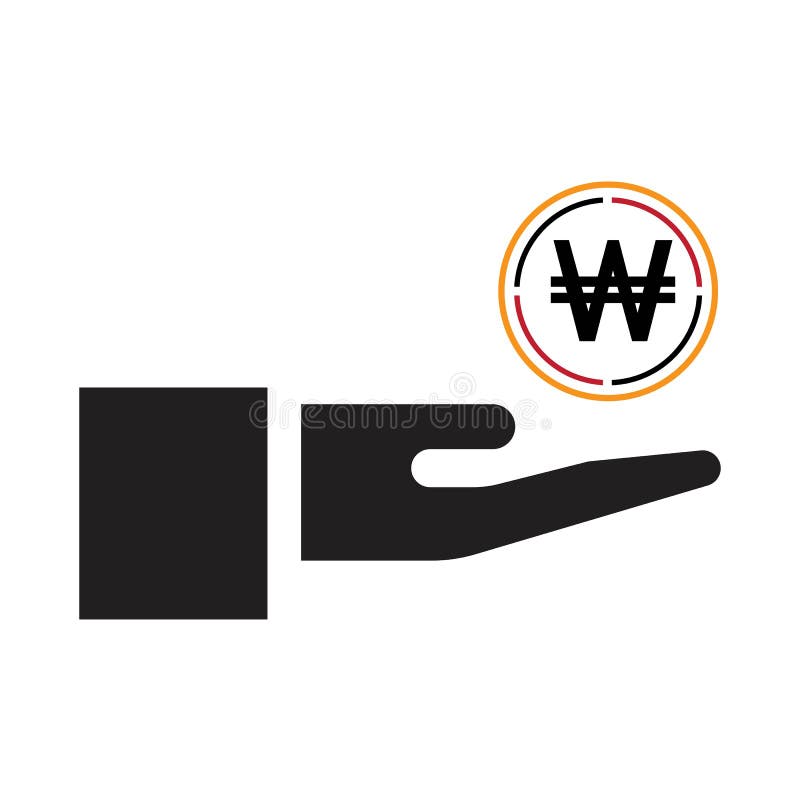 South Korean Won Symbol Icon Vector Stock Vector - Illustration of ...